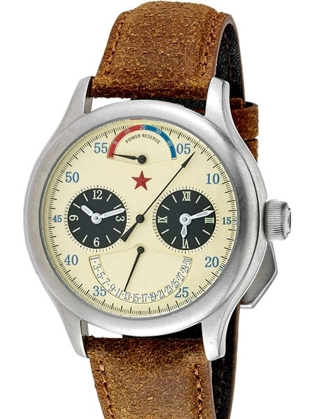 Red Star Automatic Dual-Time Watch with Power Reserve Indicator ...