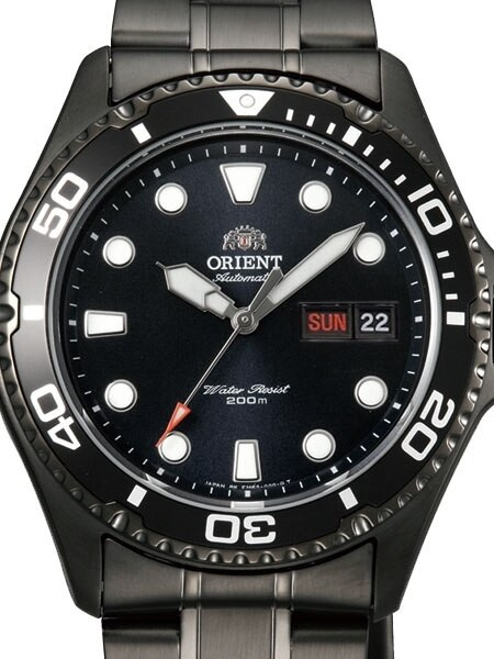 Orient Ray Raven II Black PVD Automatic Dive Watch with Black PVD ...