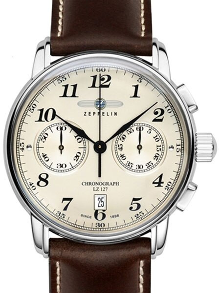 Graf Zeppelin Chronograph watch with sixty minute timer #7678-5
