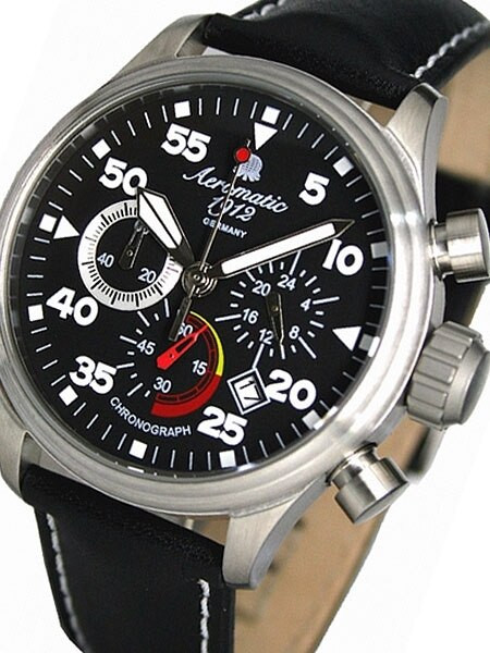 Aeromatic 1912 Military Aviator Observer Chronograph with 24-hour Sub ...