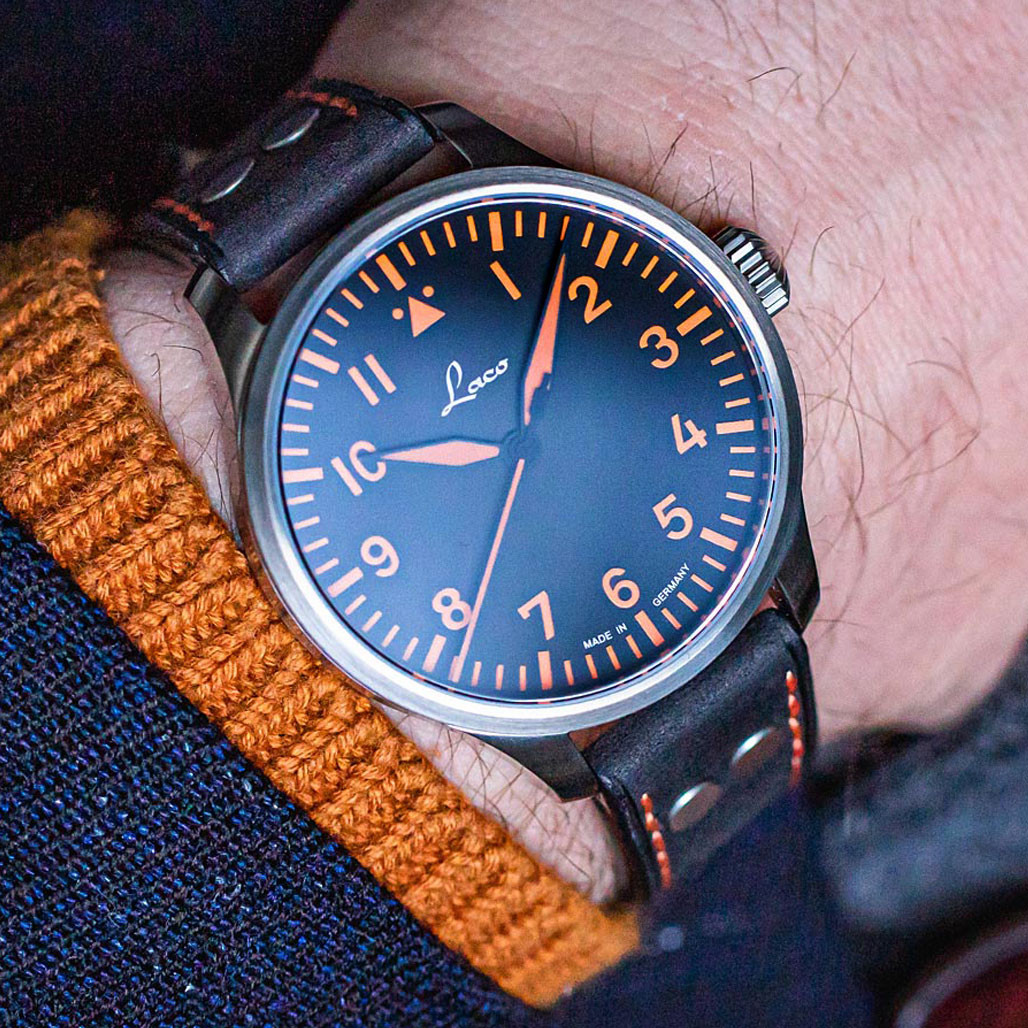 Laco 39mm Neapel Type A Dial Automatic Pilot Watch with Sapphire ...