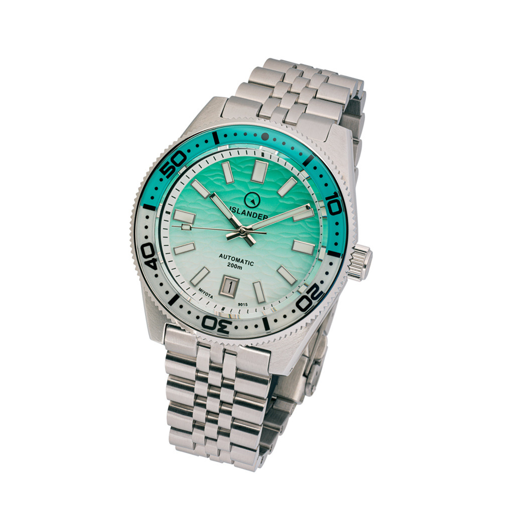 Islander Northport Hi-Beat Automatic Dive Watch with Seafoam Green and ...