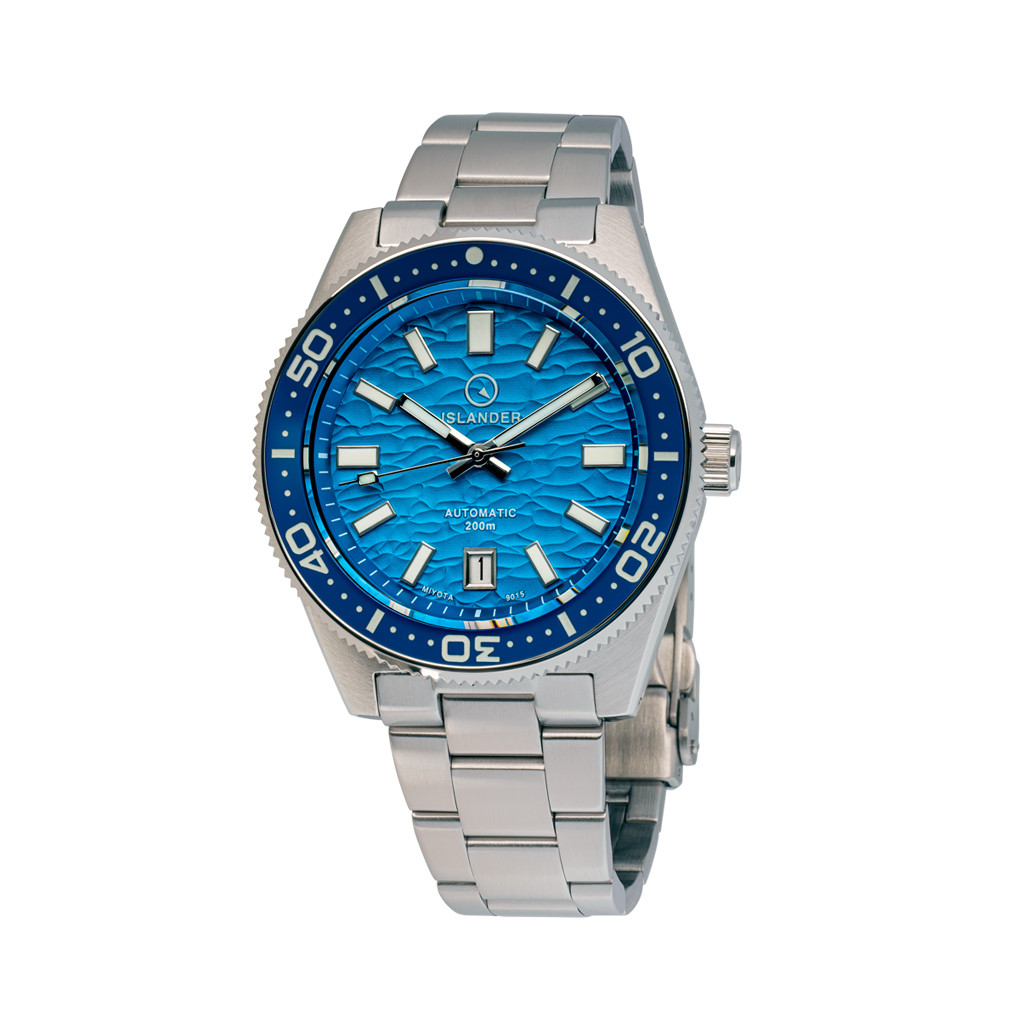 Islander Northport Hi-Beat Automatic Dive Watch with Turquoise Ripple ...