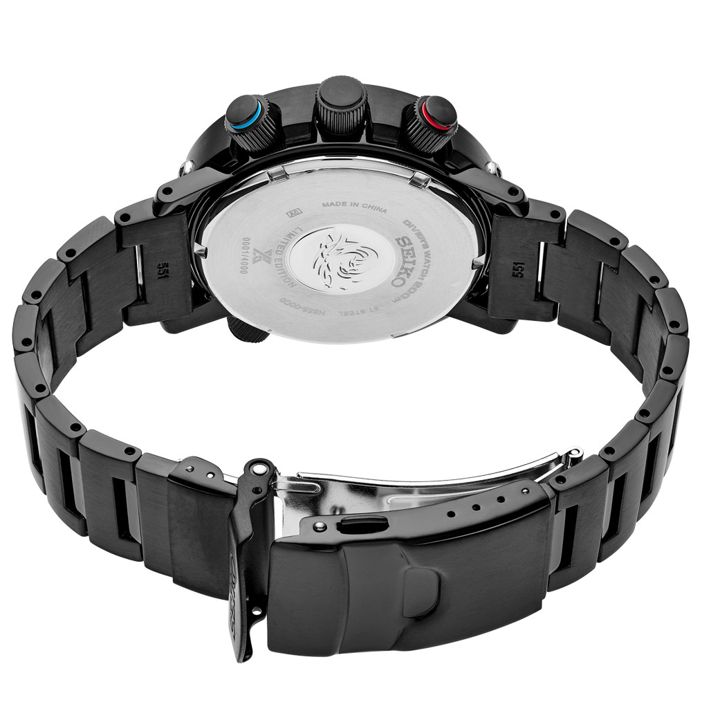 Seiko Prospex Limited Edition Black Analog-Digital Dive Watch Depth ...