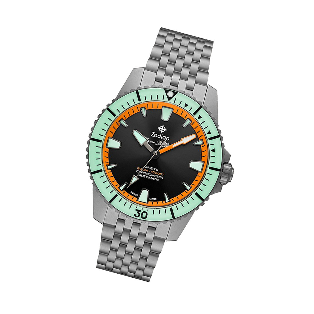 Zodiac Super Sea Wolf Pro-Diver Titanium Limited Edition #ZO3550