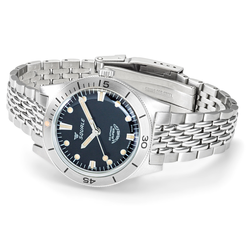Squale "Super-Squale" Swiss Automatic Skin Diver with Radiant Black ...