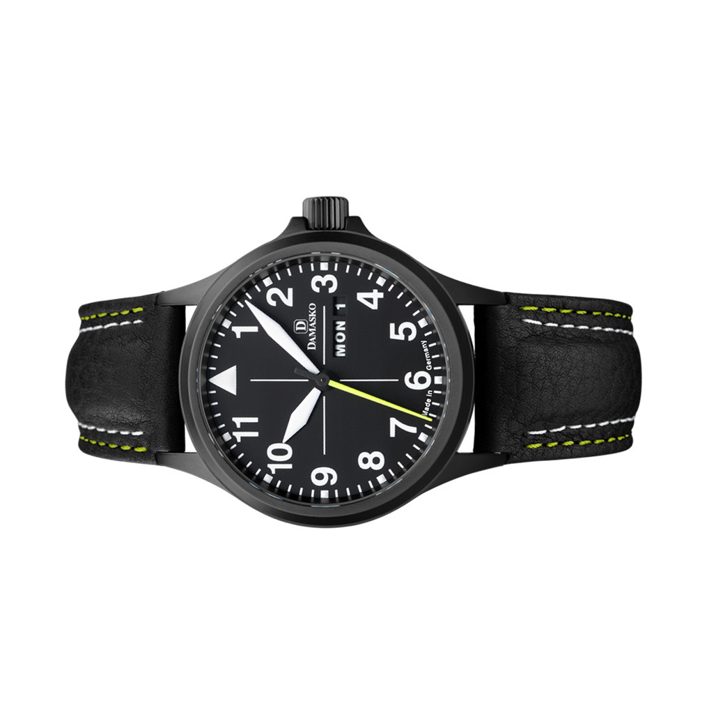 Damasko 40mm Black Automatic Watch with In-House Movement #DK36BK