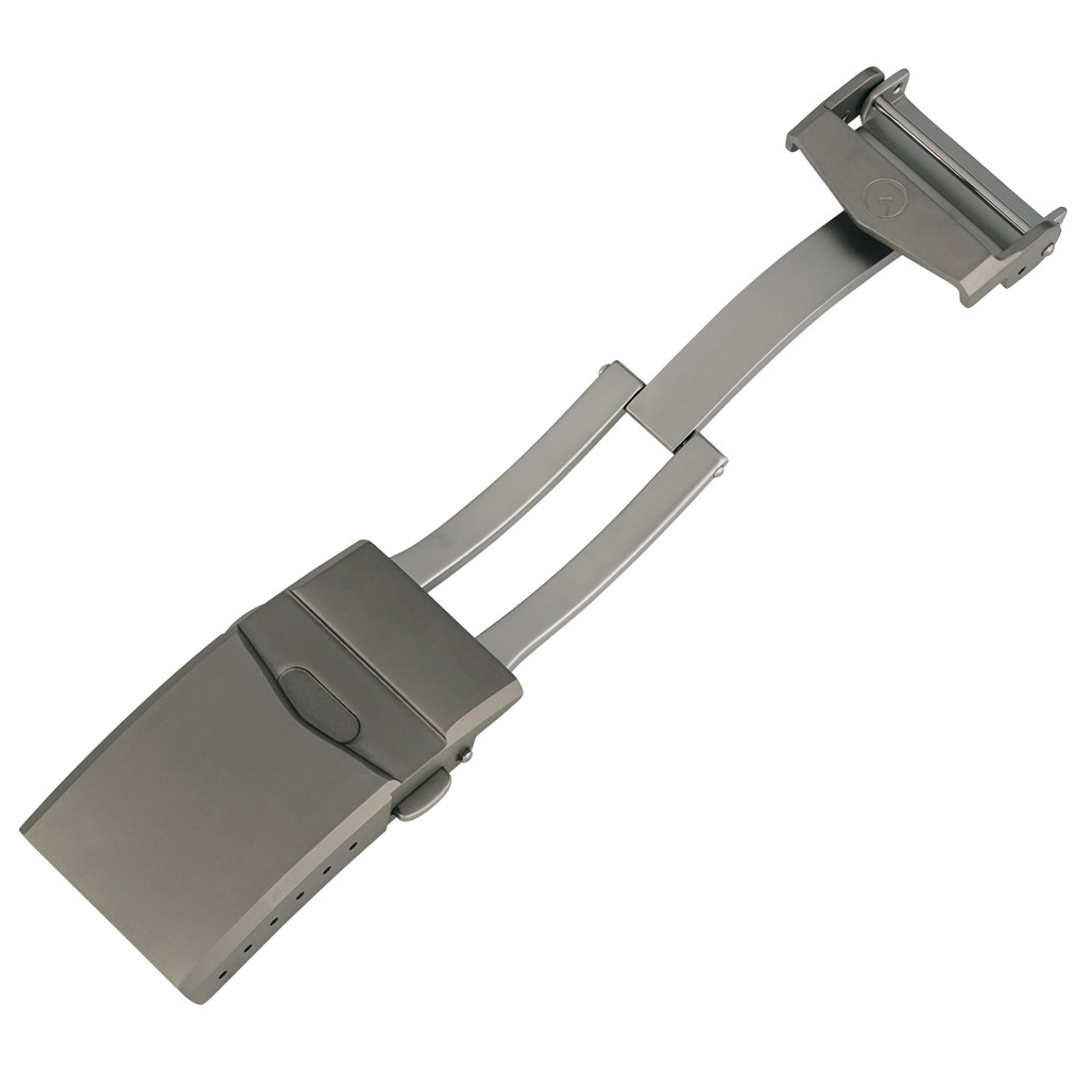 Titanium Blasted Deployant Clasp with Double Lock Diver Buckle #CLASP-04