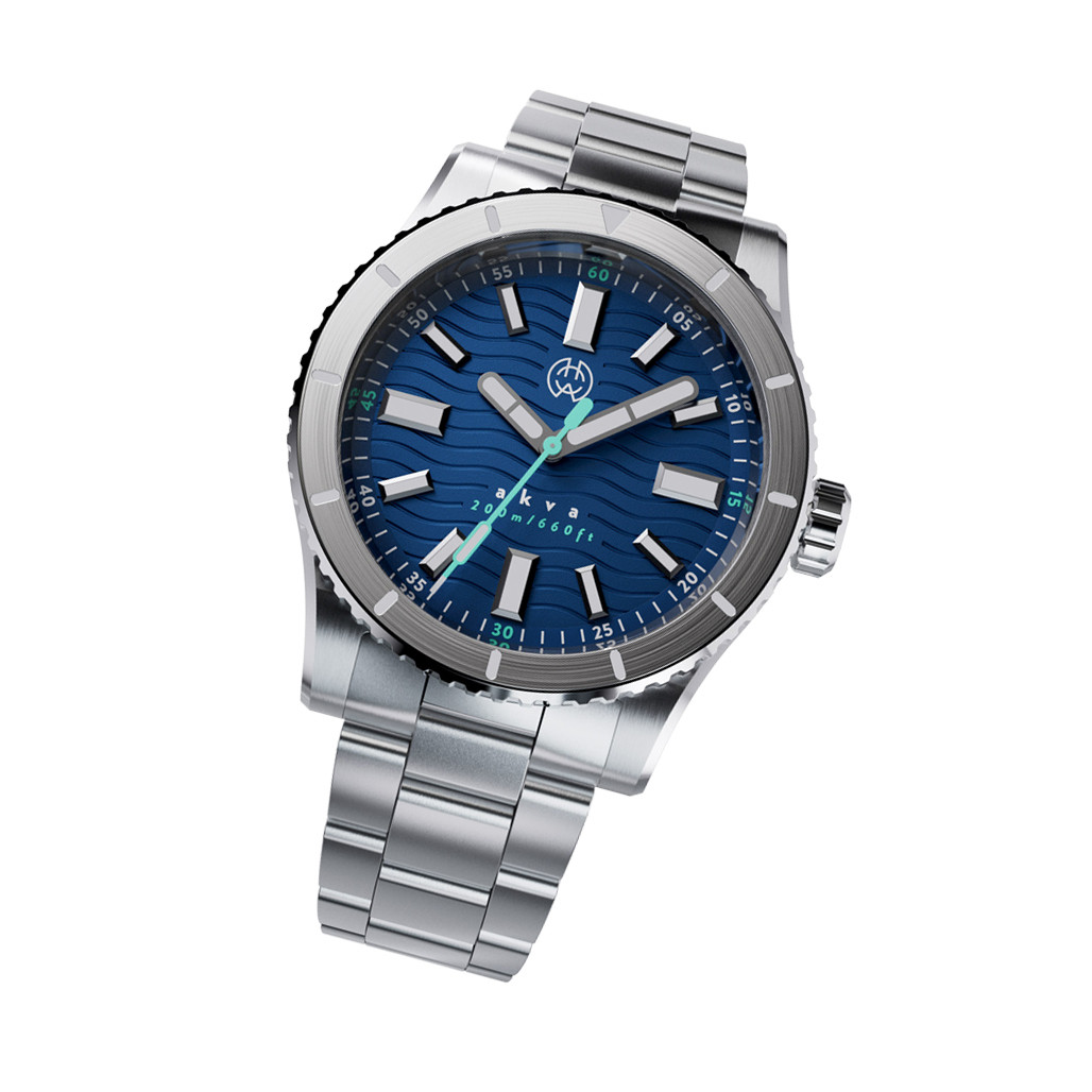Henry Archer Akva Automatic Dive Watch with Ocean Cyan Dial #HAC-AKV ...