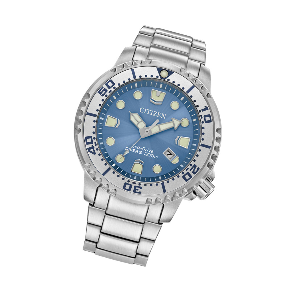 Citizen Promaster Solar Dive Watch with Light Blue Dial #BN0165-55L