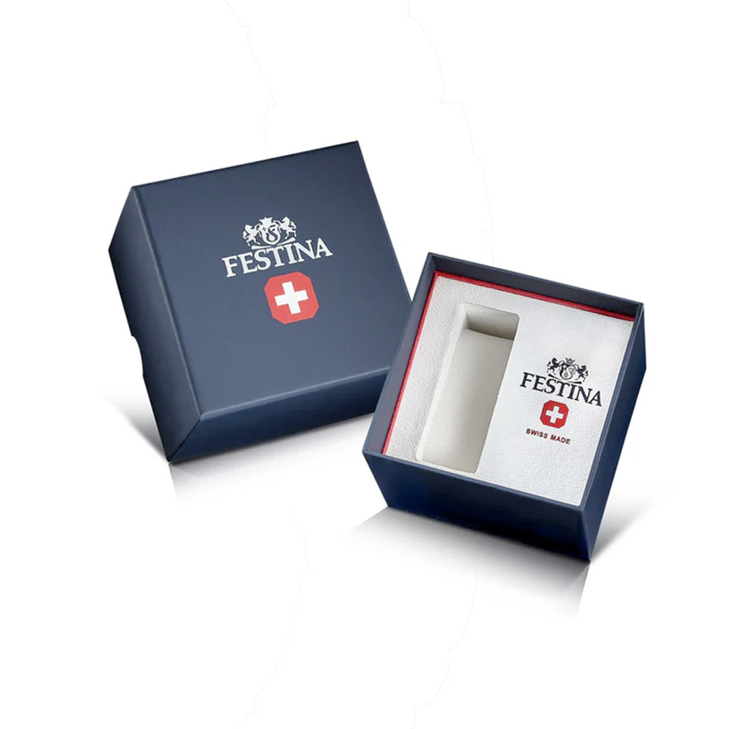 Festina Swiss Made Chronograph with Ceramic Bezel and Silver Dial #F20042-1