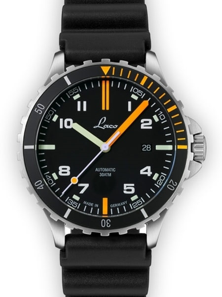 Laco Squad Mojave Automatic 300 Meter Dive Watch with Double-Domed AR ...