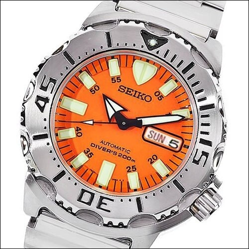 Seiko Orange Monster Automatic Dive Watch, Stainless Steel Bracelet # ...