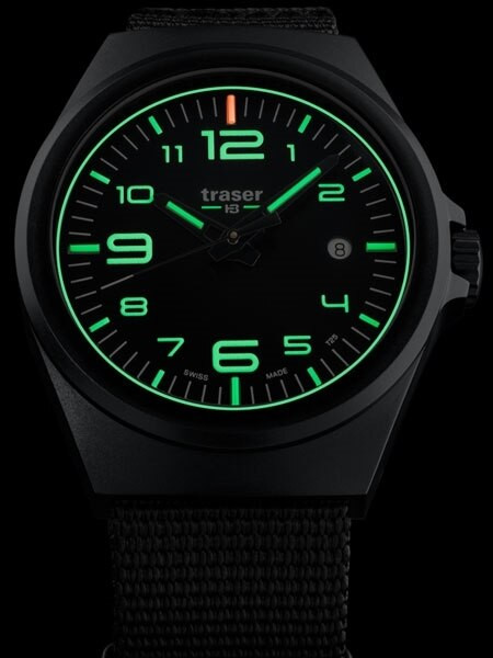 Traser P59 Essential M Black Quartz Tritium Illumination Watch #108218