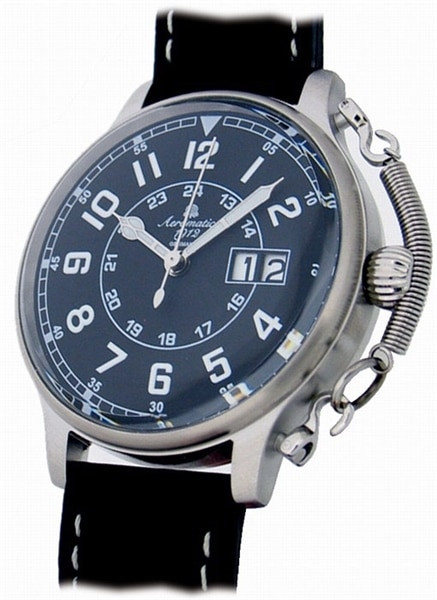 Aeromatic 1912 Aviator's Big Date Watch with Retro Crown Retention ...