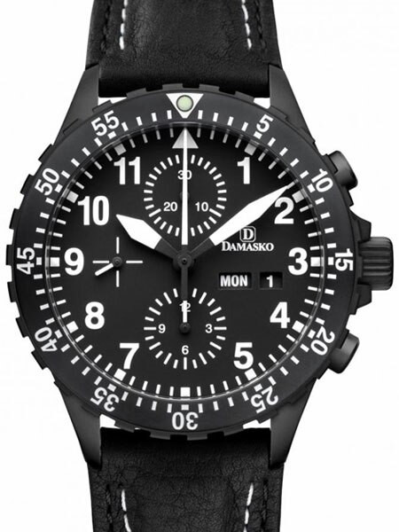 Damasko Chronograph Watch DC66BK Swiss Valjoux 7750 with Rotating 60 ...