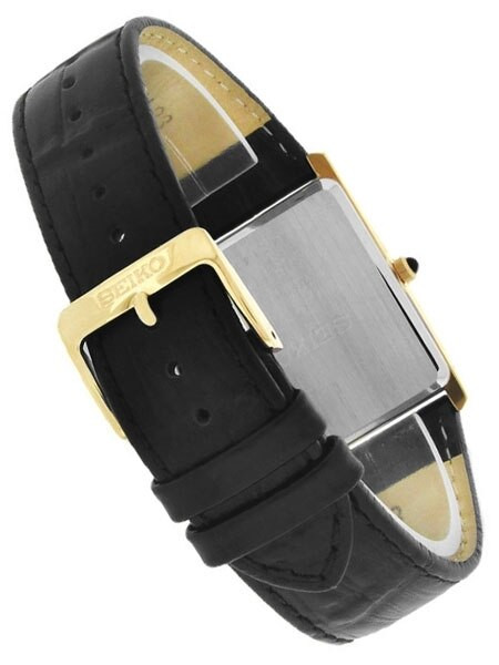 Seiko SUP880 Solar Powered Dress Watch with a goldtone case that is ...