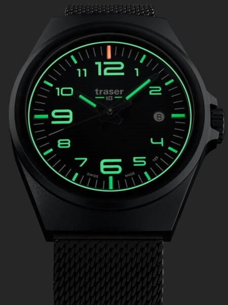 Traser P59 Essential M Black Quartz Tritium Illumination Watch #108206