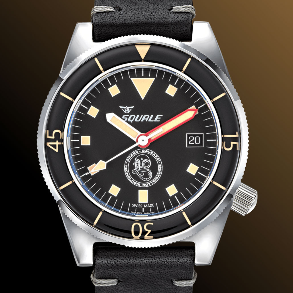 Squale Galeazzi Swiss Automatic 500 Meter Dive Watch with Helium ...
