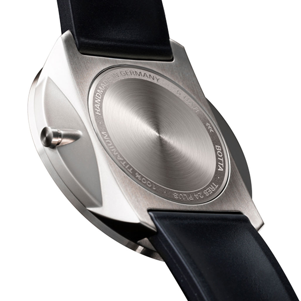 BOTTA TRES 24 Three Hand 24-Hour Swiss Quartz Watch with a 45mm Titanium Case #681910