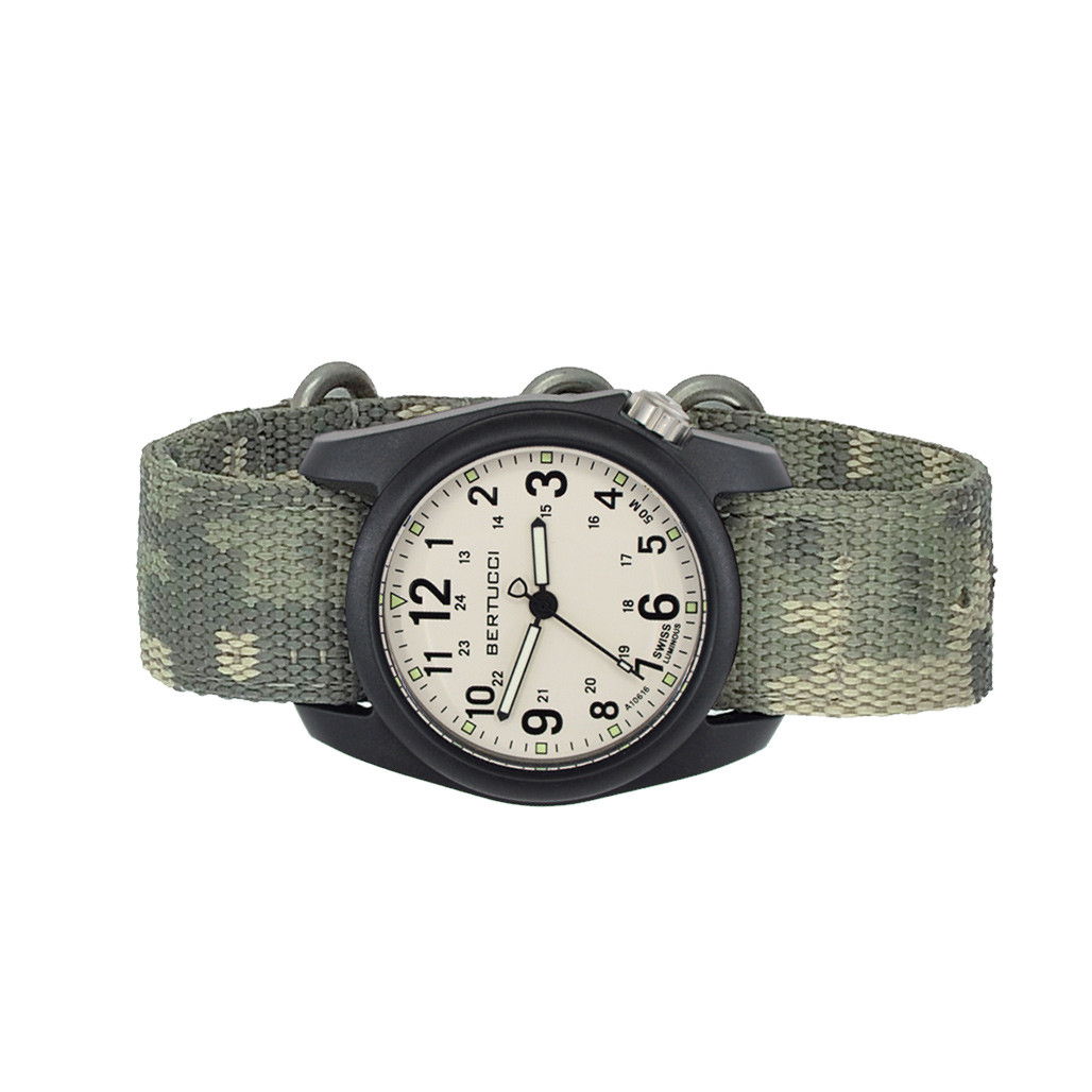 Bertucci DX3 Field Watch with Stone Color Dial and Digital Camo Strap ...