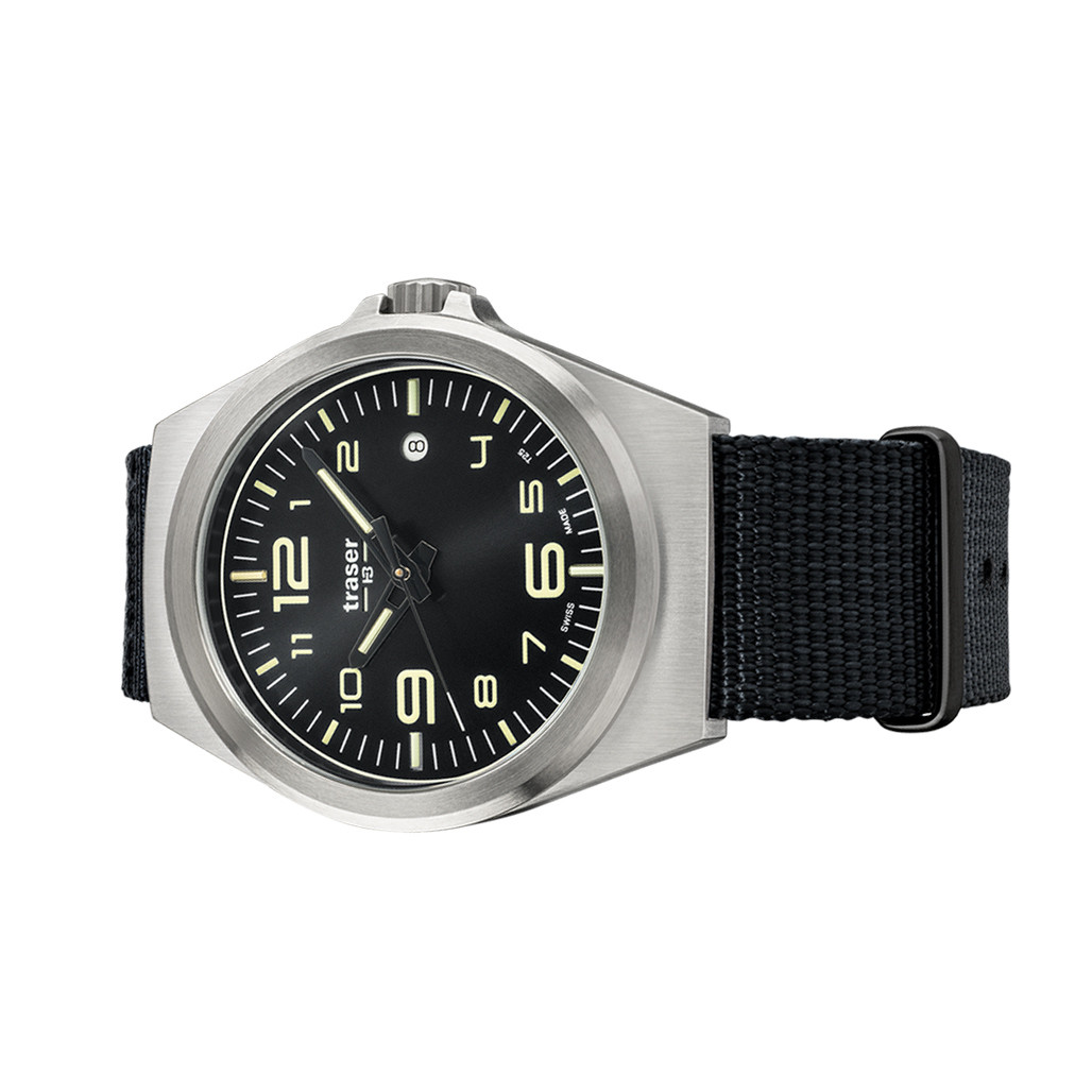 Traser P59 Essential M Black Quartz Tritium Illumination Watch #108218