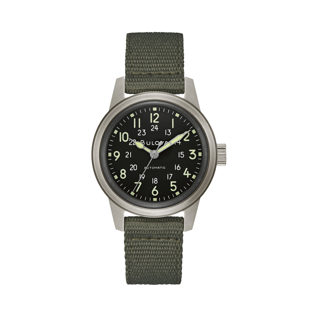 Bulova Hack Automatic Field Watch with 38mm Case and Black Dial #96A259