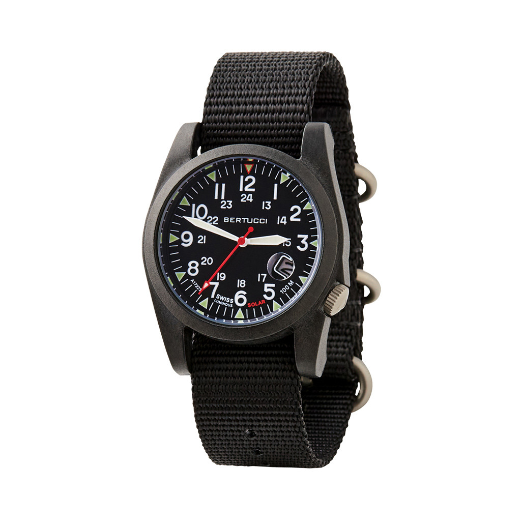 Bertucci A-3PS Solar Field Watch with Black Nylon Strap #13800