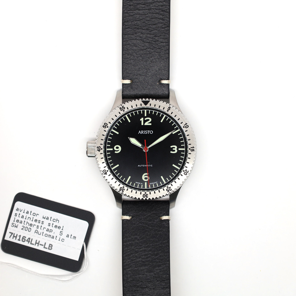 Aristo 42mm Swiss Automatic Left Crown Watch #7H164LH-LB
