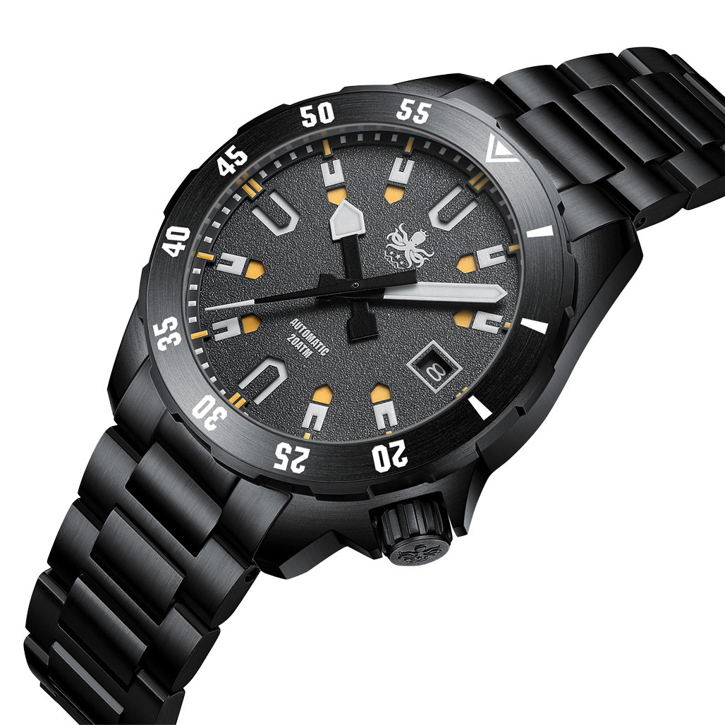 PHOIBOS APOLLO DLC 200M Automatic Diver With Matte Grey Dial #PY056CX