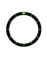 Black Ceramic Luminous Countdown Bezel Insert for Seiko SSK GMT Models #C41