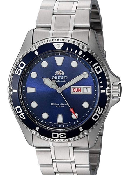 Orient Blue Dial Automatic Dive Watch with Stainless Steel Bracelet # ...