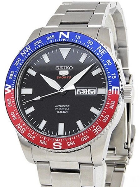 Seiko 5 Sports Automatic Watch with a Rotating Compass Bezel #SRP661J1