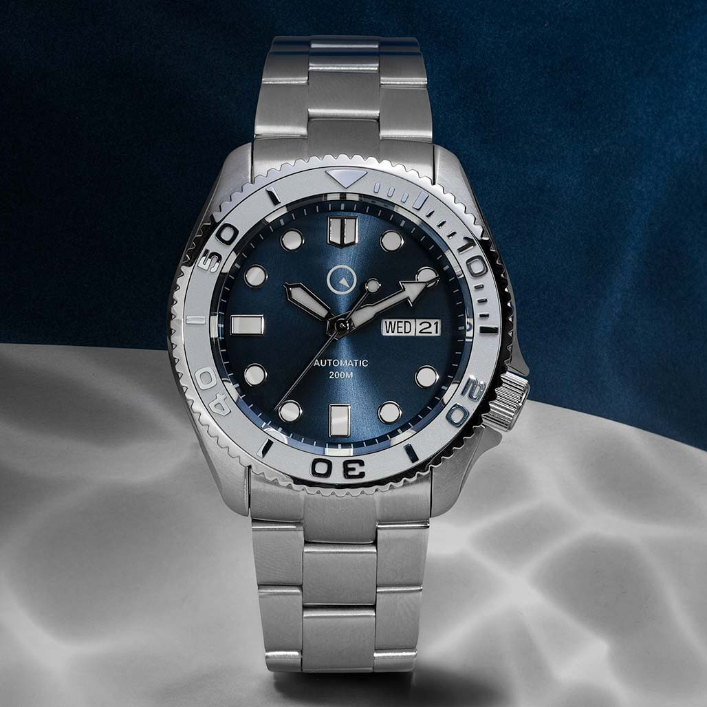 Islander Automatic Dive Watch with a double domed AR sapphire crystal ...