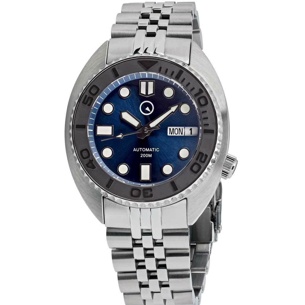 Islander Blue Dial Automatic Dive Watch with AR Dome Sapphire Crystal ...
