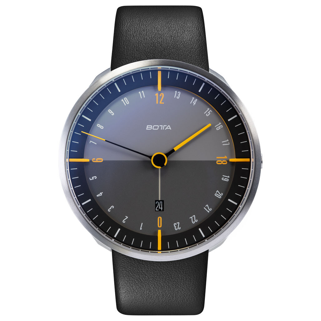 BOTTA TRES 24 Three Hand 24-Hour Swiss Quartz Watch with a 45mm Titanium Case #689310