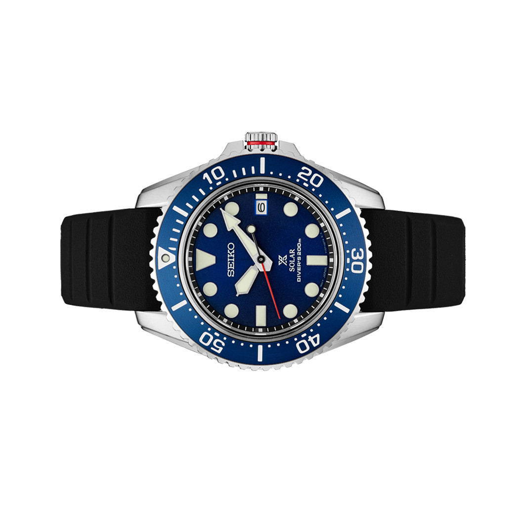 Seiko Prospex Solar Dive Watch with Sapphire Crystal and Blue Dial #SNE593