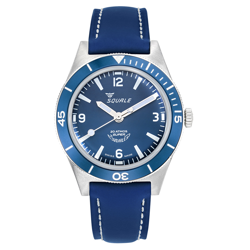 Squale "Super-Squale" Swiss Automatic Skin Diver with Matte Blue Dial # ...