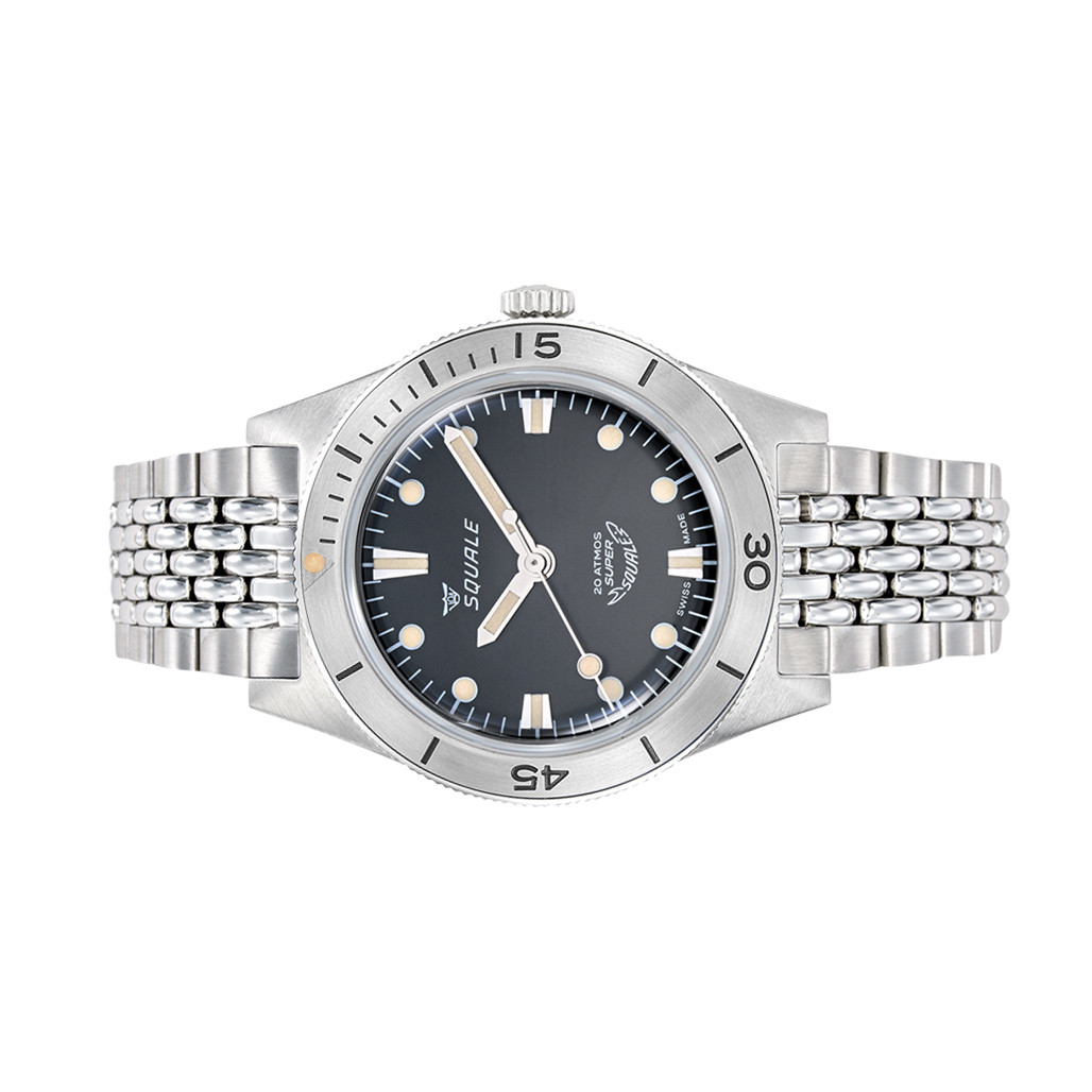 Squale "Super-Squale" Swiss Automatic Skin Diver with Radiant Black ...