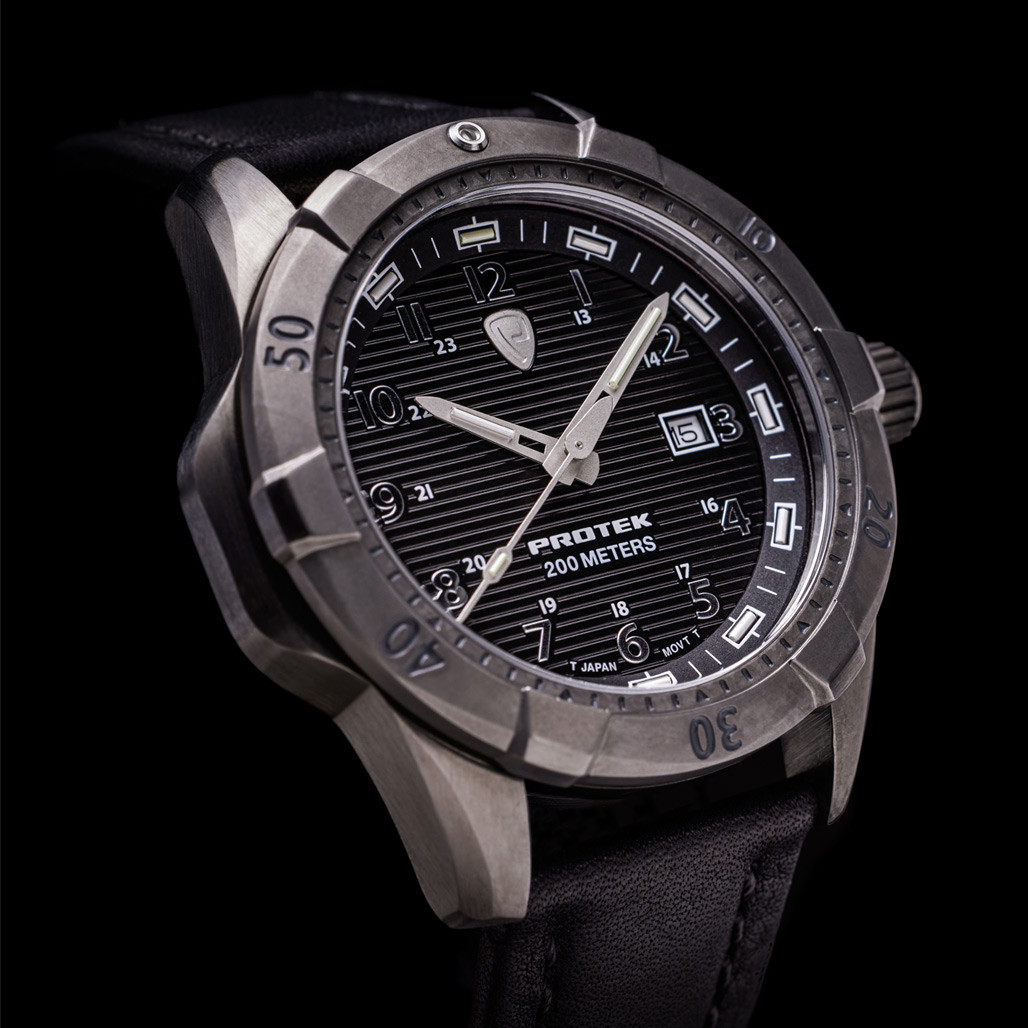Protek Steel Tritium Dive Watch 2000 Series with Gun Metal Case and ...