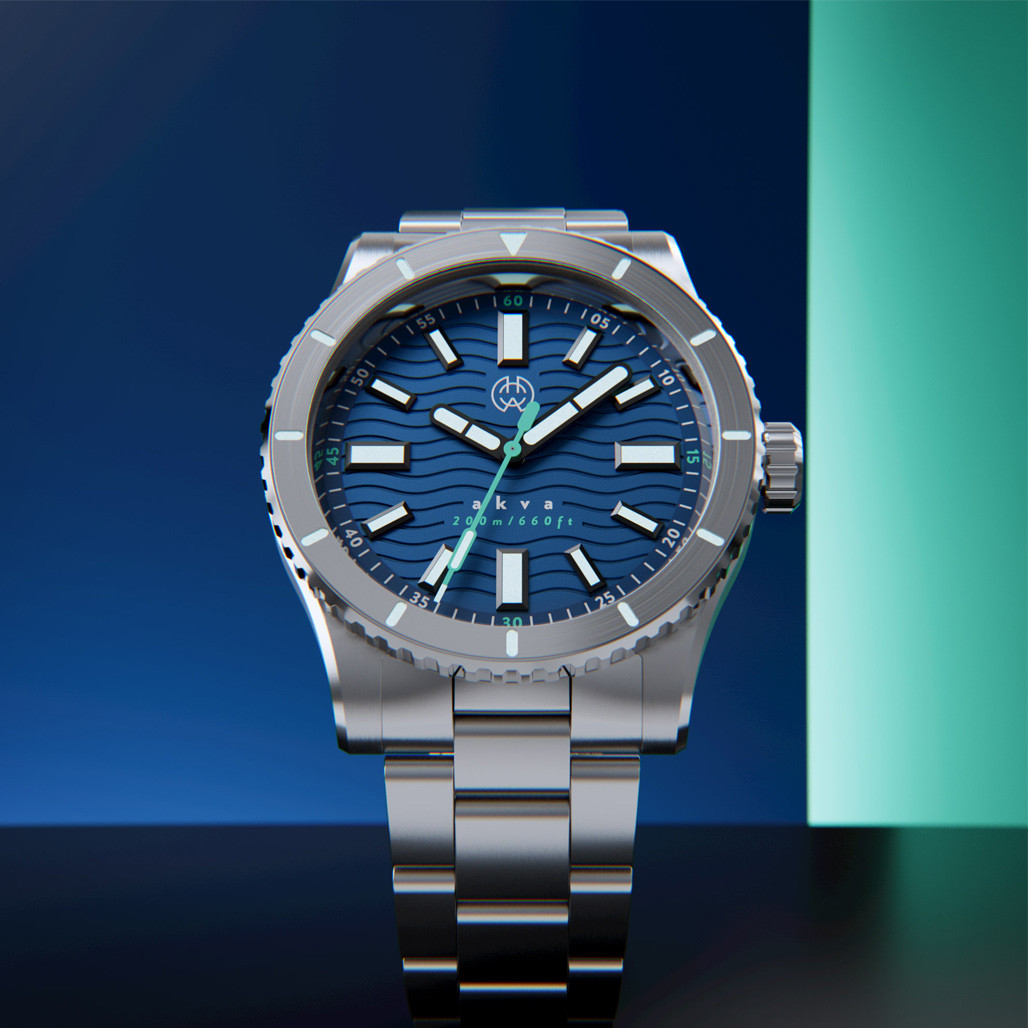 Henry Archer Akva Automatic Dive Watch with Ocean Cyan Dial #HAC-AKV ...