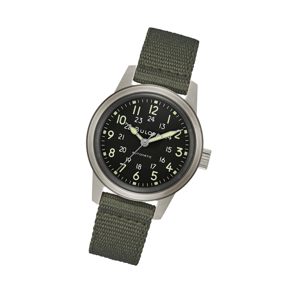 Bulova Hack Automatic Field Watch with 38mm Case and Black Dial #96A259