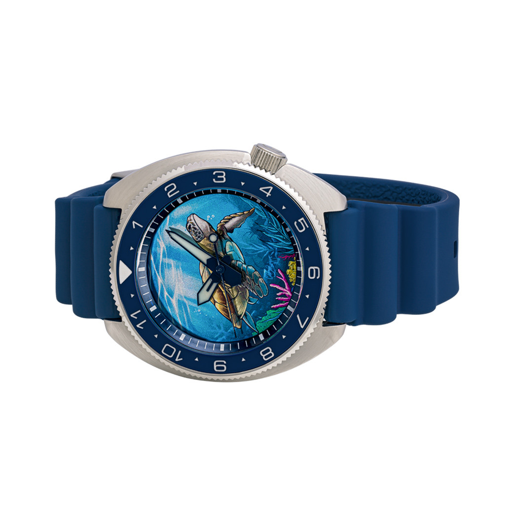 Islander Automatic Turtle Dive Watch with Blue Dial #ISL-301