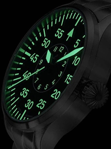 Laco Faro Type-B Dial Automatic Pilot Watch, Stainless Steel Bracelet ...