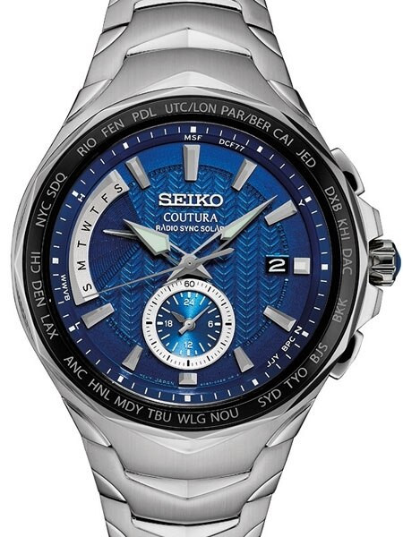 Seiko Radio Synced, Solar Powered, World Time Watch with Dual Time #SSG029