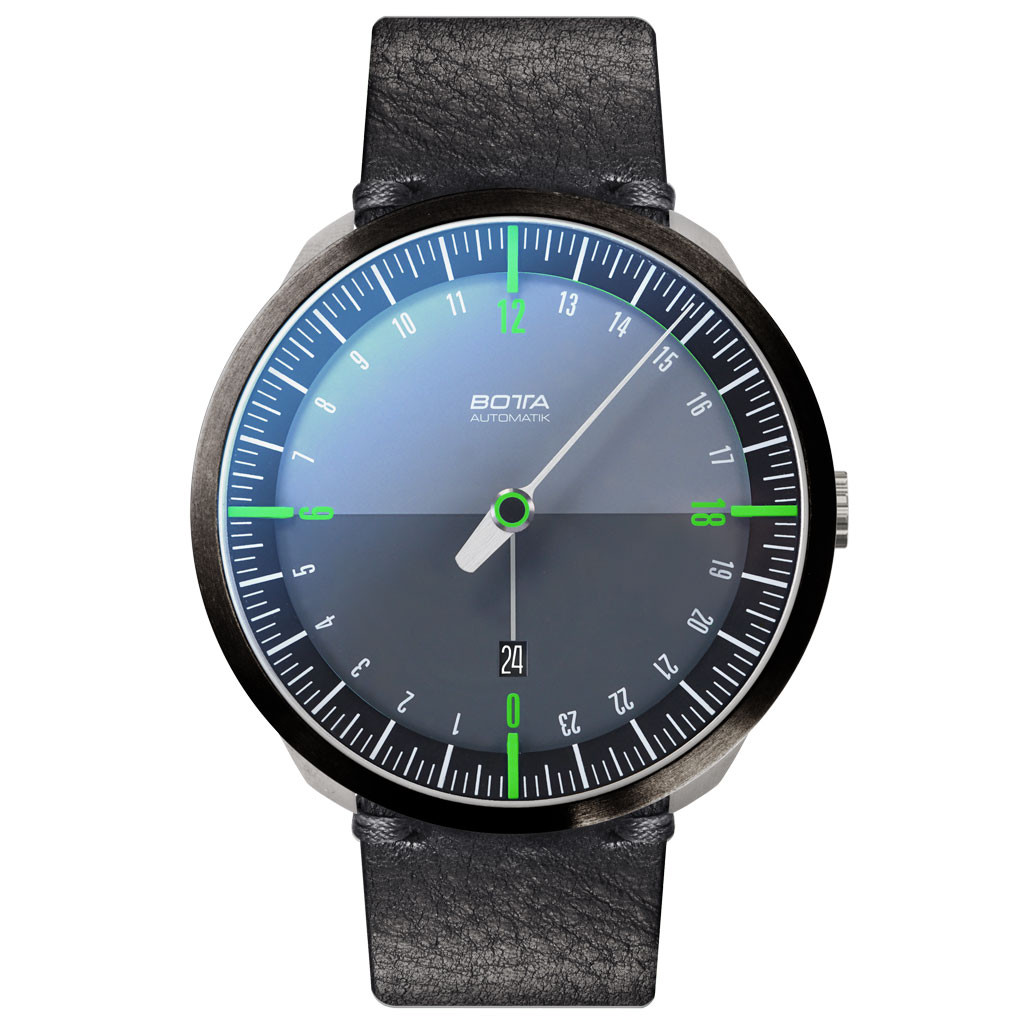 Botta UNO 24 one hand 24-hour Swiss Automatic watch with 45mm titanium ...