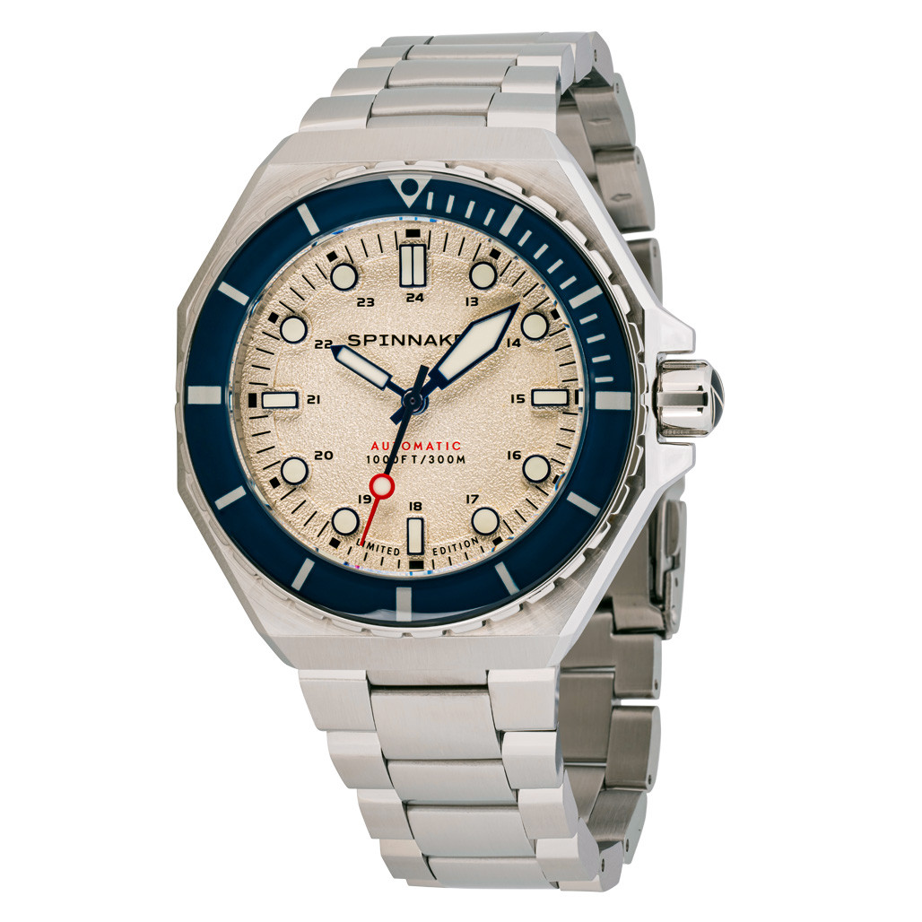 Spinnaker x Islander Dumas Limited Edition Watch with Sand White Dial # ...