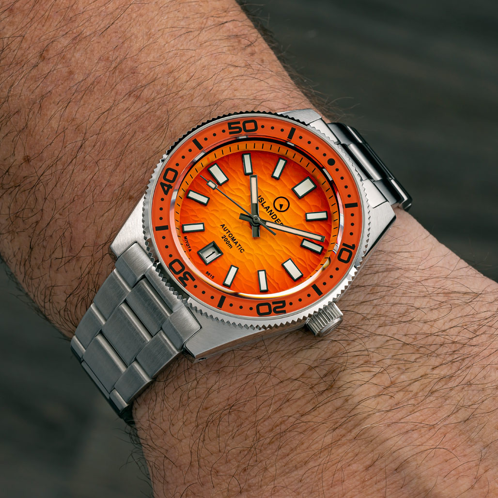 Islander Northport "Fireball" Hi-Beat Automatic Dive Watch with Sunset ...
