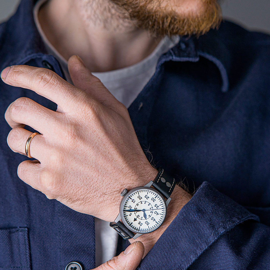 Laco Wien 39 Pilot watch, Swiss Automatic, Type-B Luminous Dial #862154