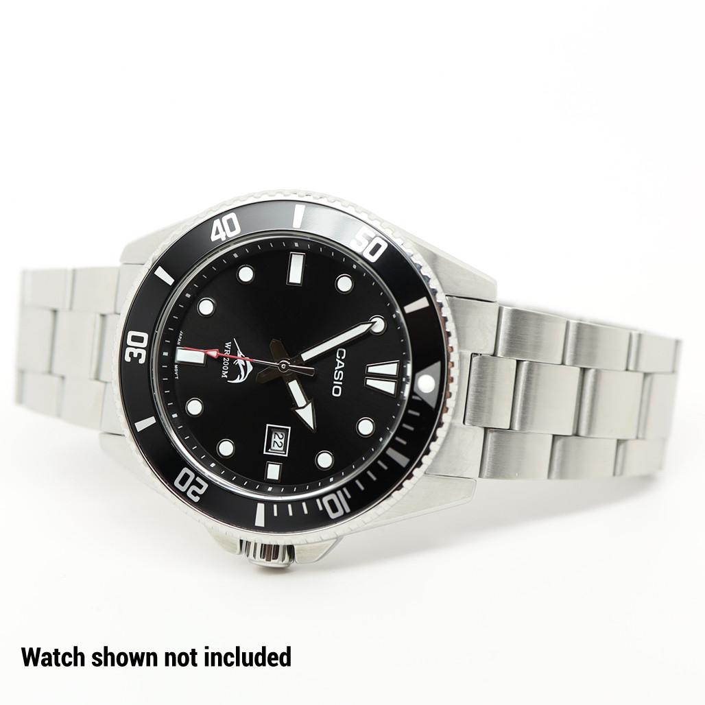 Islander 22mm Brushed Solid-Link Watch Bracelet for Casio Duro Quartz ...